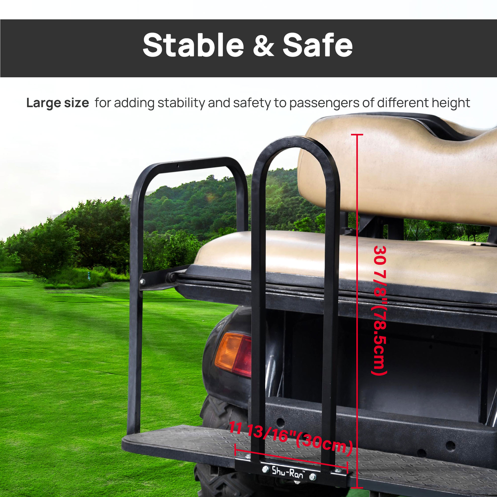 Golf Cart Rear Seat Safety Grab Bar Hand Rail Club Car EZGO Yamaha ...