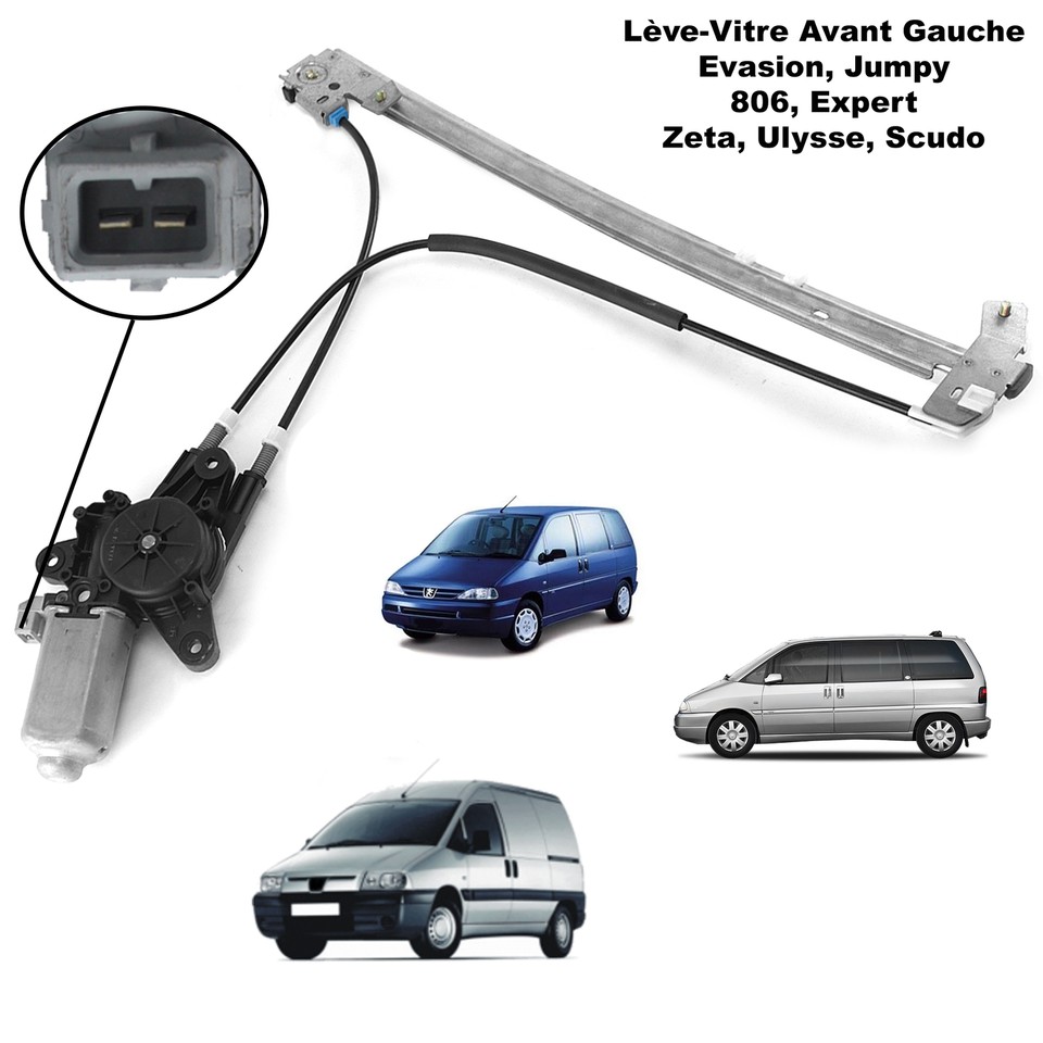 Window Lifter Mechanism Front Left Driver for 806 Expert Evasion Jumpy ...