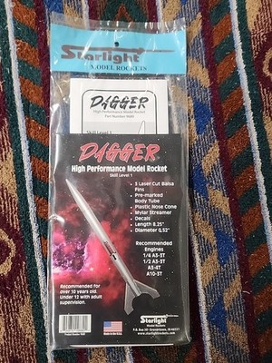 Starlight Dagger Flying Model Rocket Sealed New free shipping kit# 9680 ...
