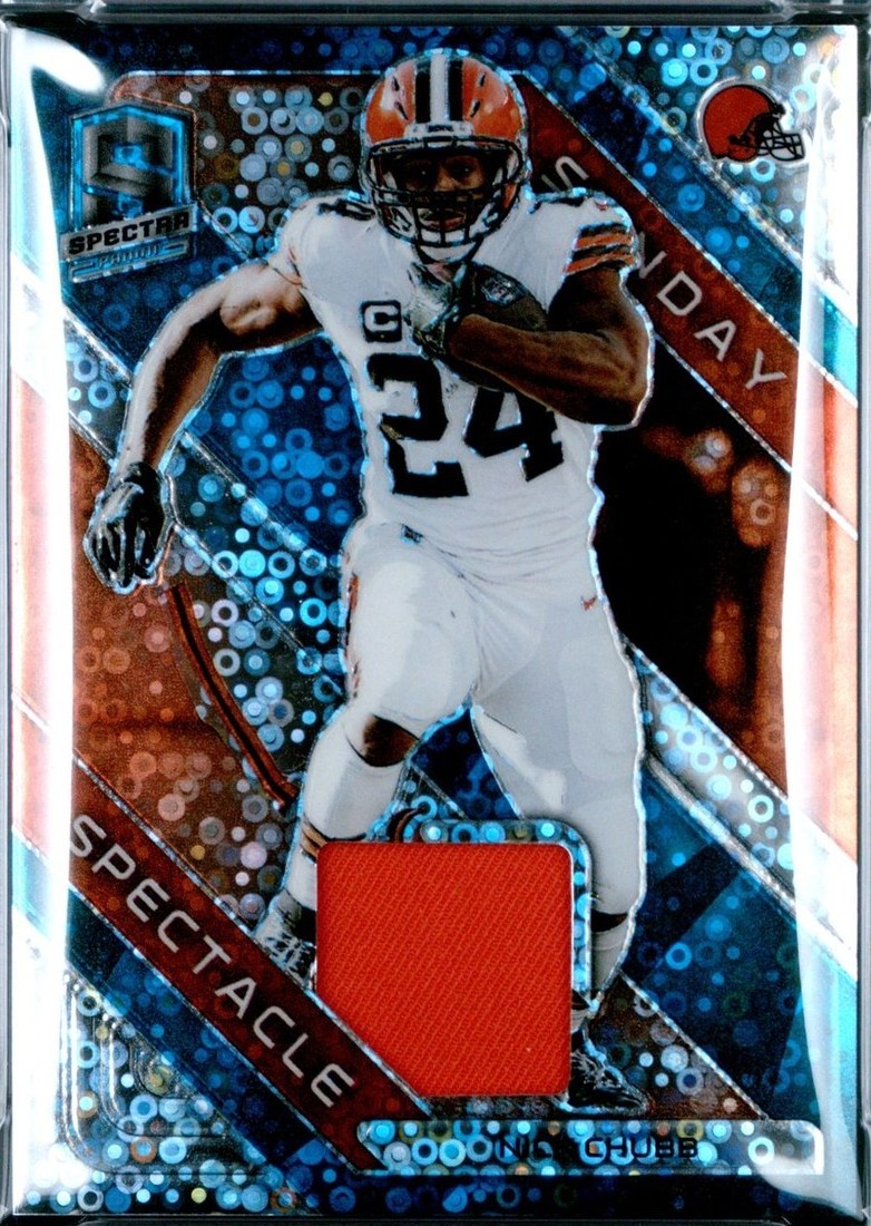 2023 Panini Spectra - Sunday Spectacle Nick Chubb #SS-NCH Neon Blue ...