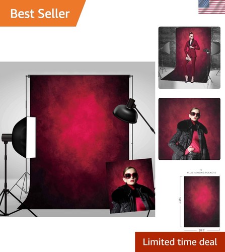 8X12ft Abstract Red Portrait Photography Backdrops for Photo Shoot ...
