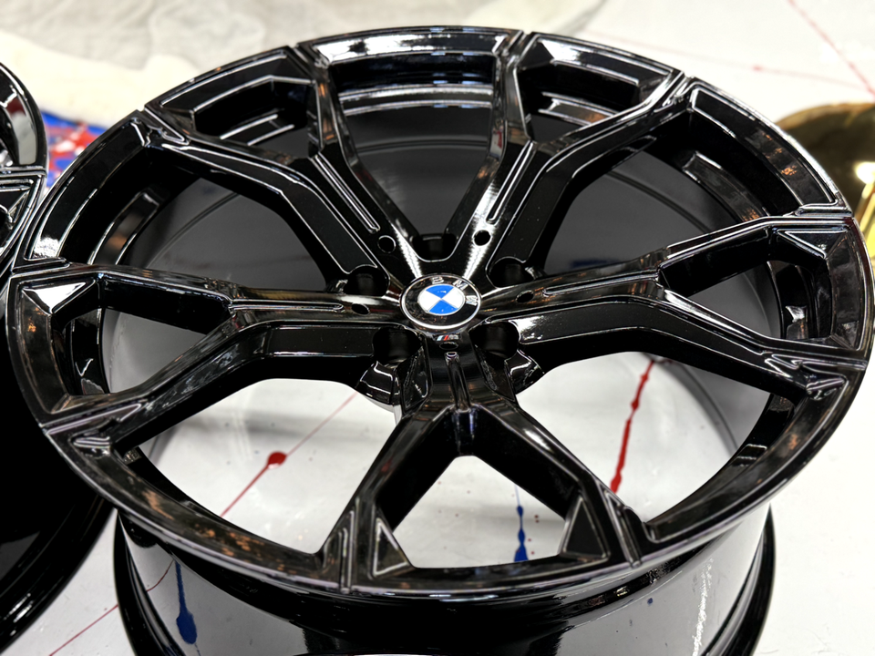 20" BMW 469M RIMS TIRES Gloss Black 2000-18 F15 X5 F16 X6 469 OEM ...