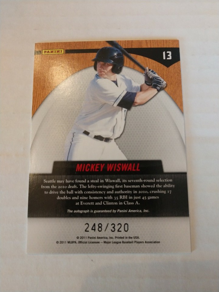 2011 Donruss Elite Mickey Wiswall Auto /320 | eBay