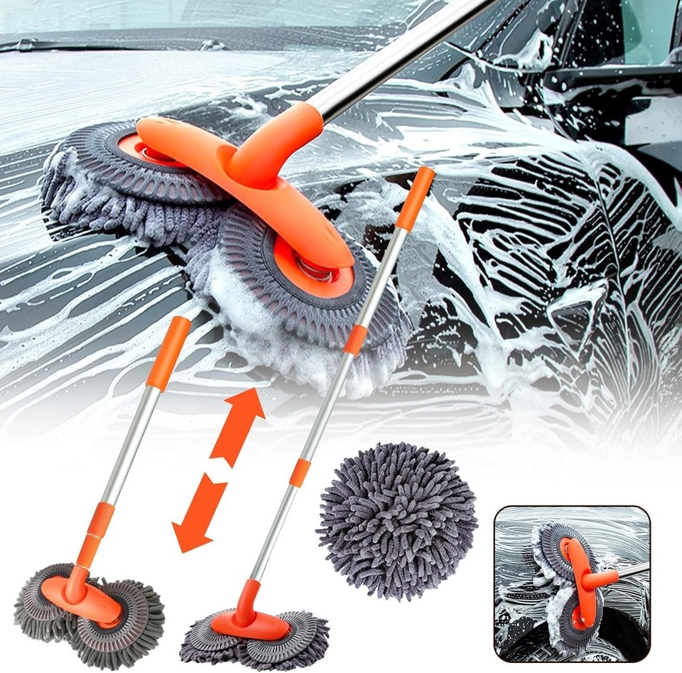 Telescopic Car Cleaning Brush Car Wash Brush Mop Long Handle Mop ...
