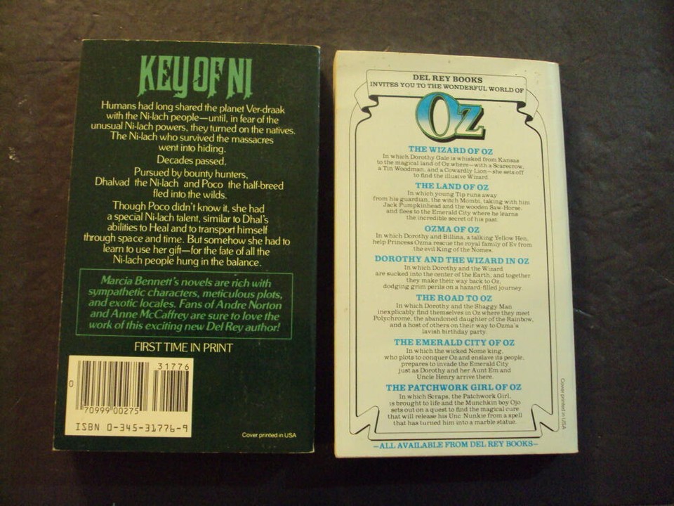 2 PBs Shadow Singer By Marcia J Bennett; Dorothy And The Wizard In OZ B ...