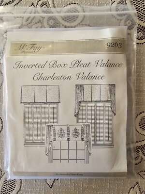 M'Fay Patterns #9263 Inverted Box Pleat & Charleston Valance | eBay