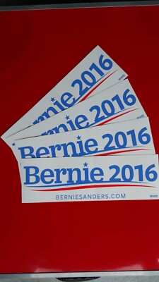 (4) AUTHENTIC 2016 BERNIE SANDERS BUMPER STICKERS | eBay