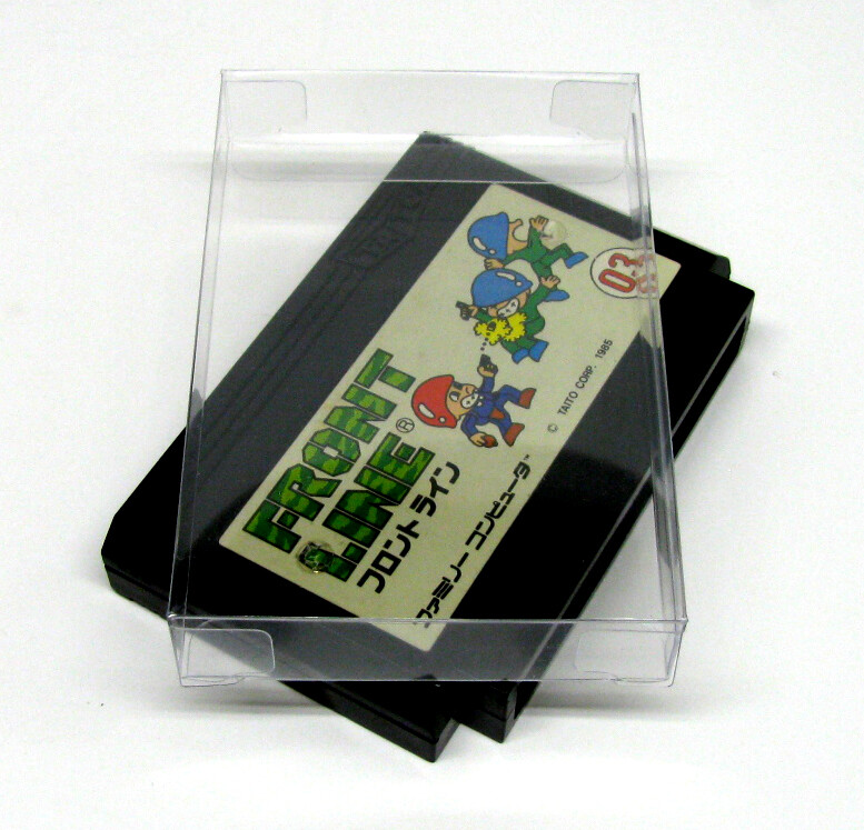 10X NINTENDO FAMICOM GAME CARTRIDGE - CLEAR PLASTIC PROTECTIVE BOX ...