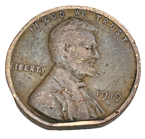 Rare 1919 Wheat One Cent U.S. Penny No mint Mark United States ERROR ...