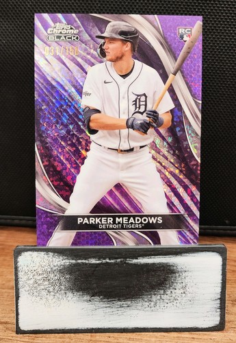 Parker Meadows RC 2024 Topps Chrome Black Purple Mini Diamonds #031/150 ...
