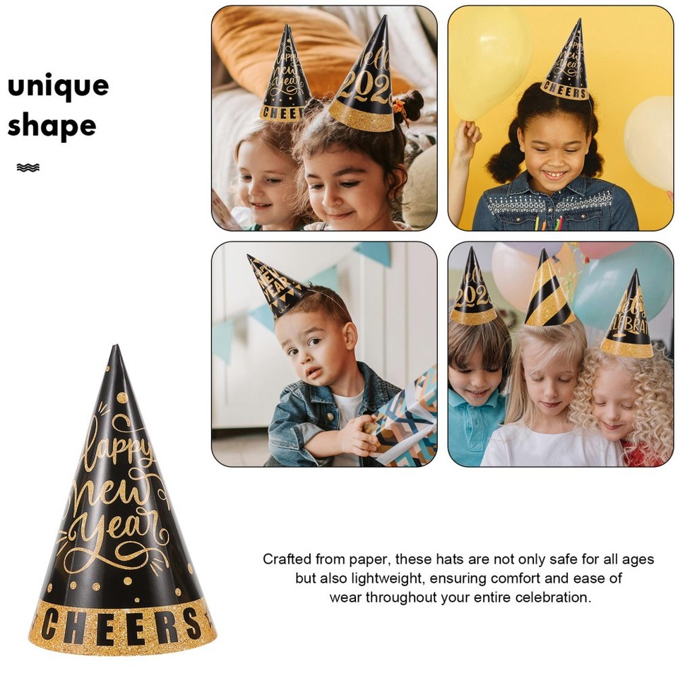 6 Pcs New Year Supply Party 2025 Year's Hat Eve Birthday Hats Adults ...