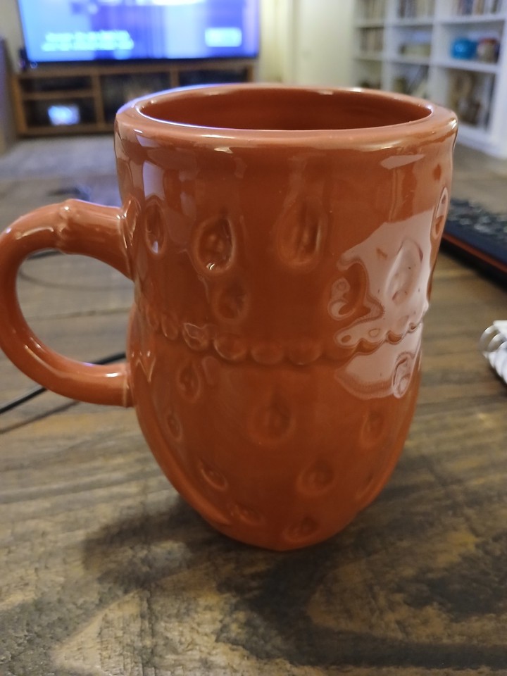 Gourmet Expressions Owl Hot Beverage Mug Dark Coral Color | eBay