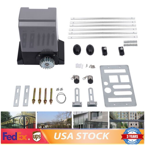 4400LBS Automatic Electric Sliding Gate Opener Motor Operator w/Remote ...