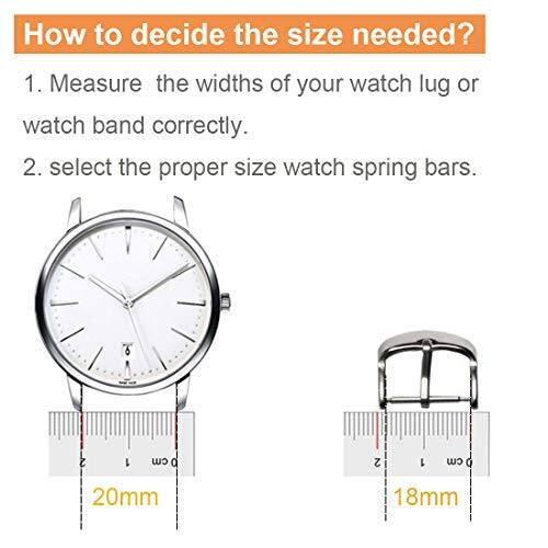 Watch Band Pins Replacement Kit 22 mm Heavy Duty Stainless Steel Watch ...