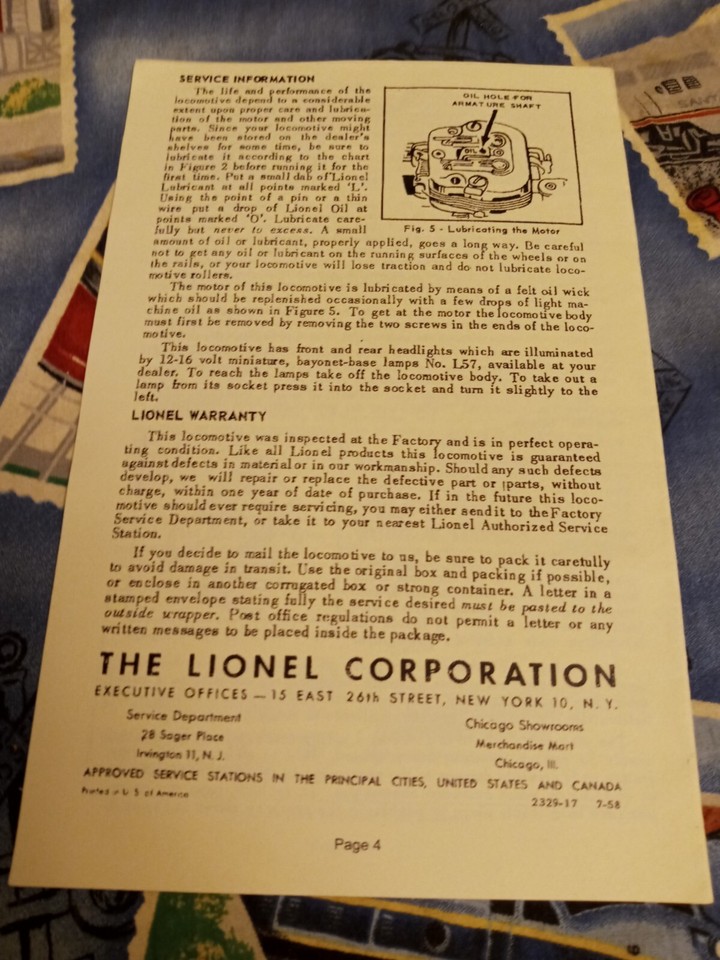 Lionel 2329 Virginian Rectifier Instructions. | eBay