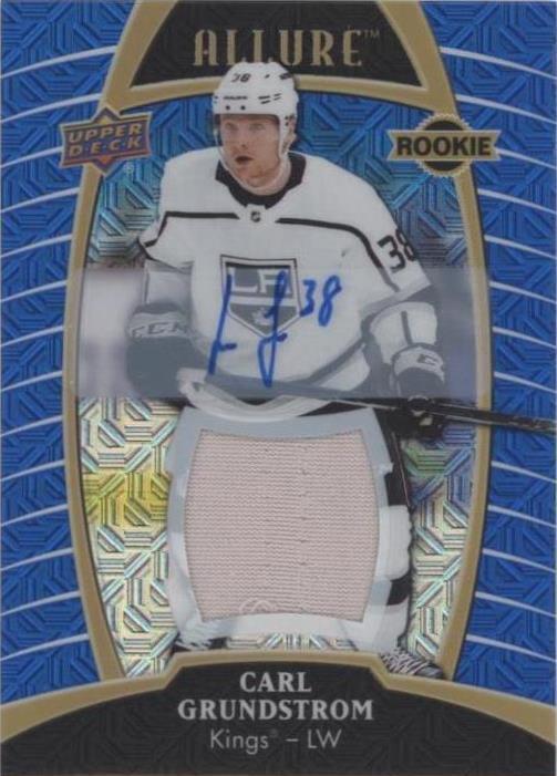 2019-20 Upper Deck Allure - Rookies Carl Grundstrom #73 Blue Line Auto ...