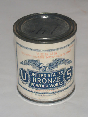 VINTAGE NOS UNITED STATES BRONZE POWDER WORKS VENUS SILVER GLASS ...