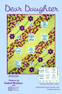 Dear Daughter Quilting Panel and Pattern for a Wall Hanging | eBay