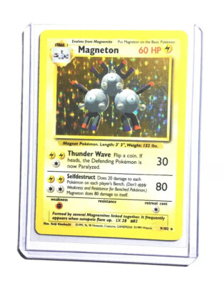 MAGNETON - 9/102 - Base Set - Holo - Pokemon Card - EXC / NEAR MINT | eBay
