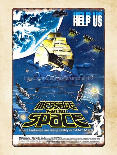 Message from Space horror sci fi movie poster metal tin sign house ...