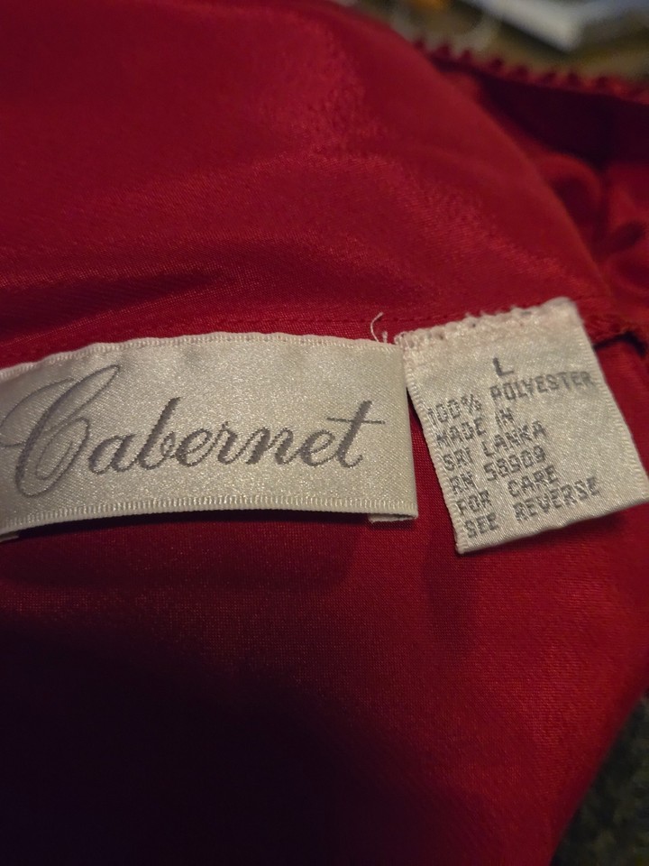 Vintage Cabernet Red Silky Polyester Half Slip Heavy Lace Trim | eBay