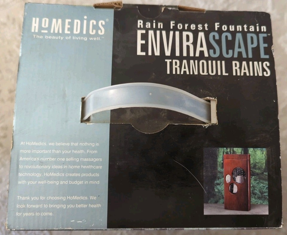 Homedics Envirascape Rain Forest Fountain Tranquil Rain Sound Machine w ...
