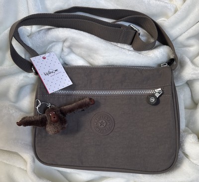 KIPLING~Callie~ Medium Crossbody Shoulder-bag New Bran(Light Brown) NWT ...