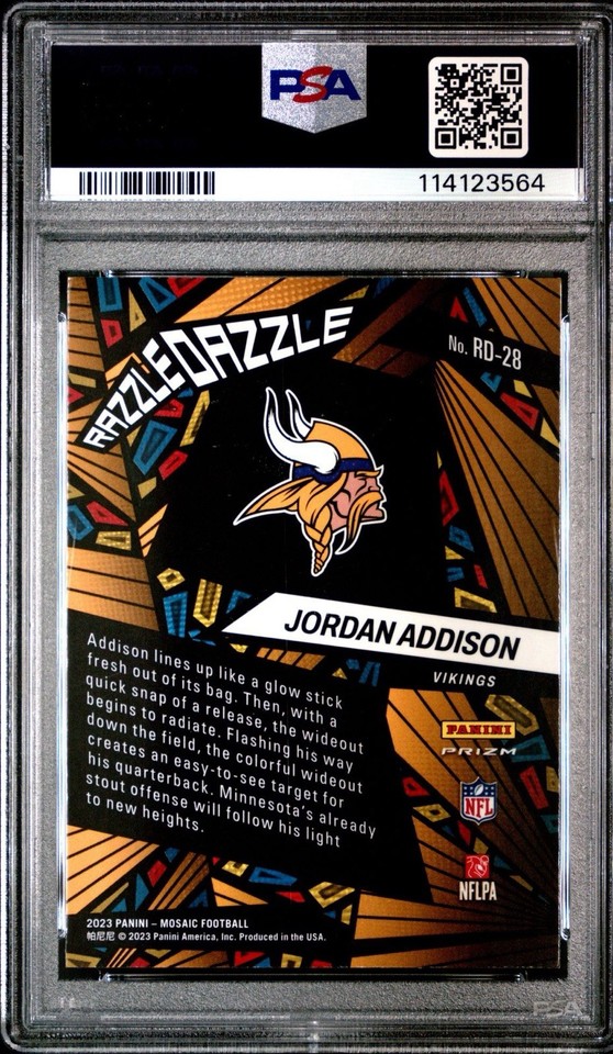 RD28 JORDAN ADDISON 2023 Panini Mosaic Razzle Dazzle - Razzle Dazzle ...