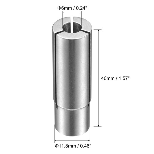 1/2" to 6mm Collet Chuck Driver Adapter Engraving Router Bit Converter ...