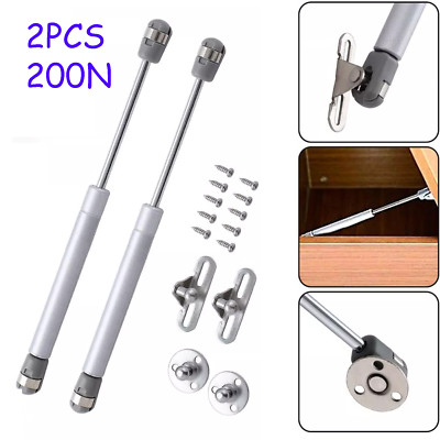 2PCS Lift Up Gas Strut Stay for Cabinet Door Hinge Spring Flap Support ...