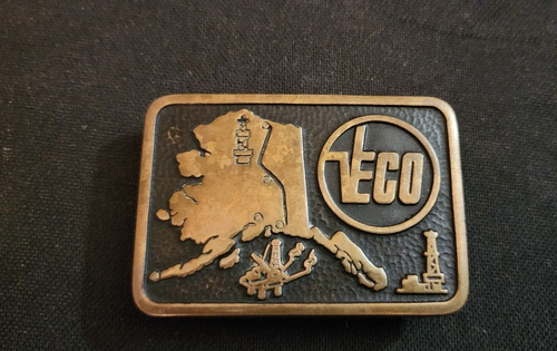 1983 ALASKA VECO belt buckle By Anacortes Brass Works #038 | eBay
