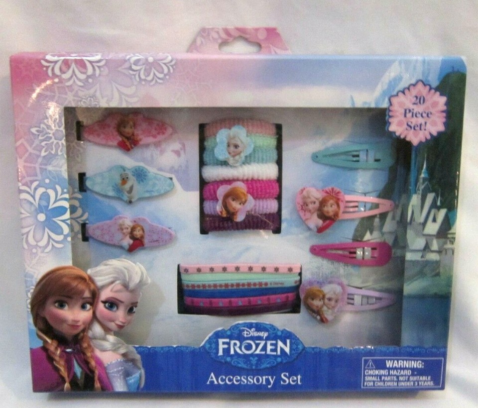 Frozen Elsa 20 PC Hair Accessory Kit-Barrettes,hair ties,and Hair ...