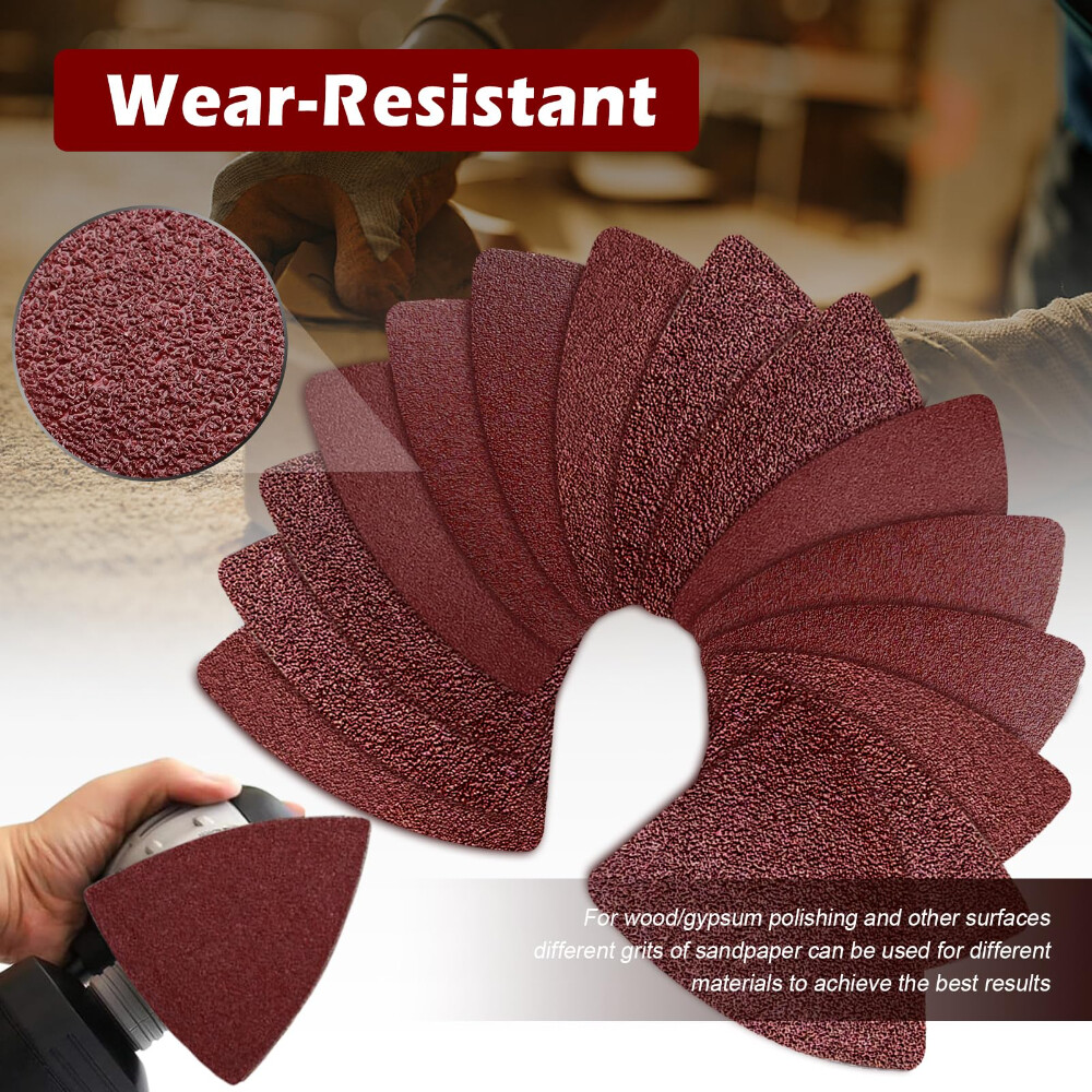 104Pcs Oscillating Tool Detail Sanding Pads Kit 2Pcs Triangle Sanding ...