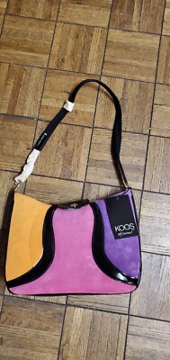 Koos of course Genuine leather Handbag purse multi color NWT | eBay