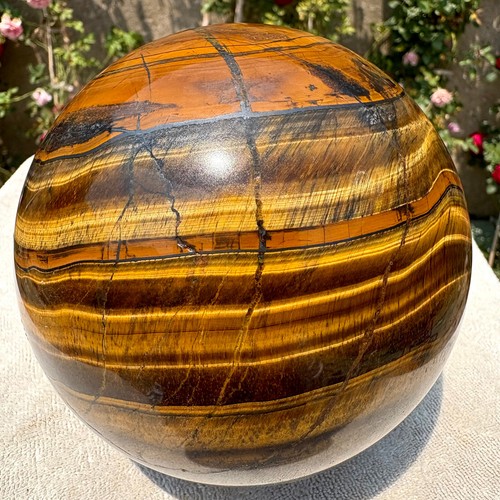 6.17LB Natural tiger's eye ball quartz crystals sphere gem reiki ...