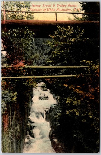 White Mountains New Hampshire NH, Nancy Brook & Bridge Bemis Entrance ...
