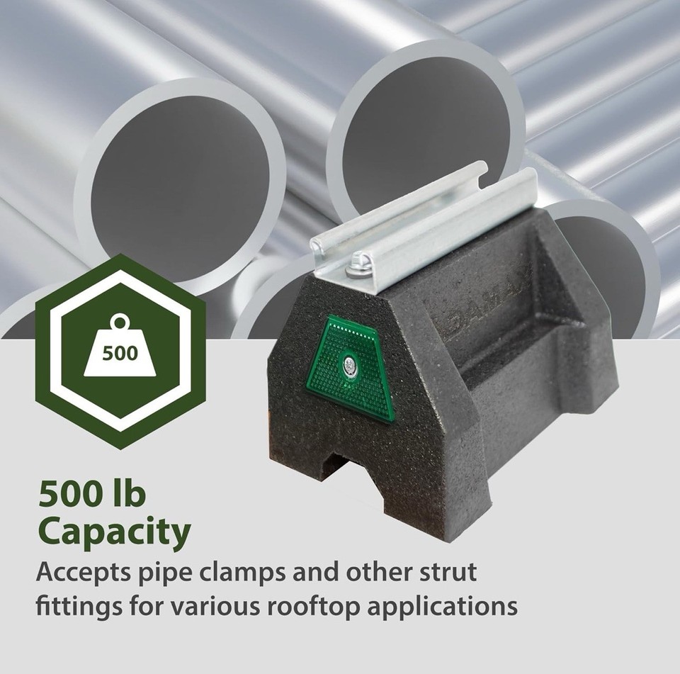 RTS14-5 Rooftop Support Block w/ Galvanized Steel Strut Sleeper Curb 5 ...