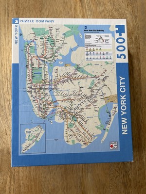 NEW York City PUZZLE Co MTA Subway Map 500 PIECE Jigsaw Company Made in ...