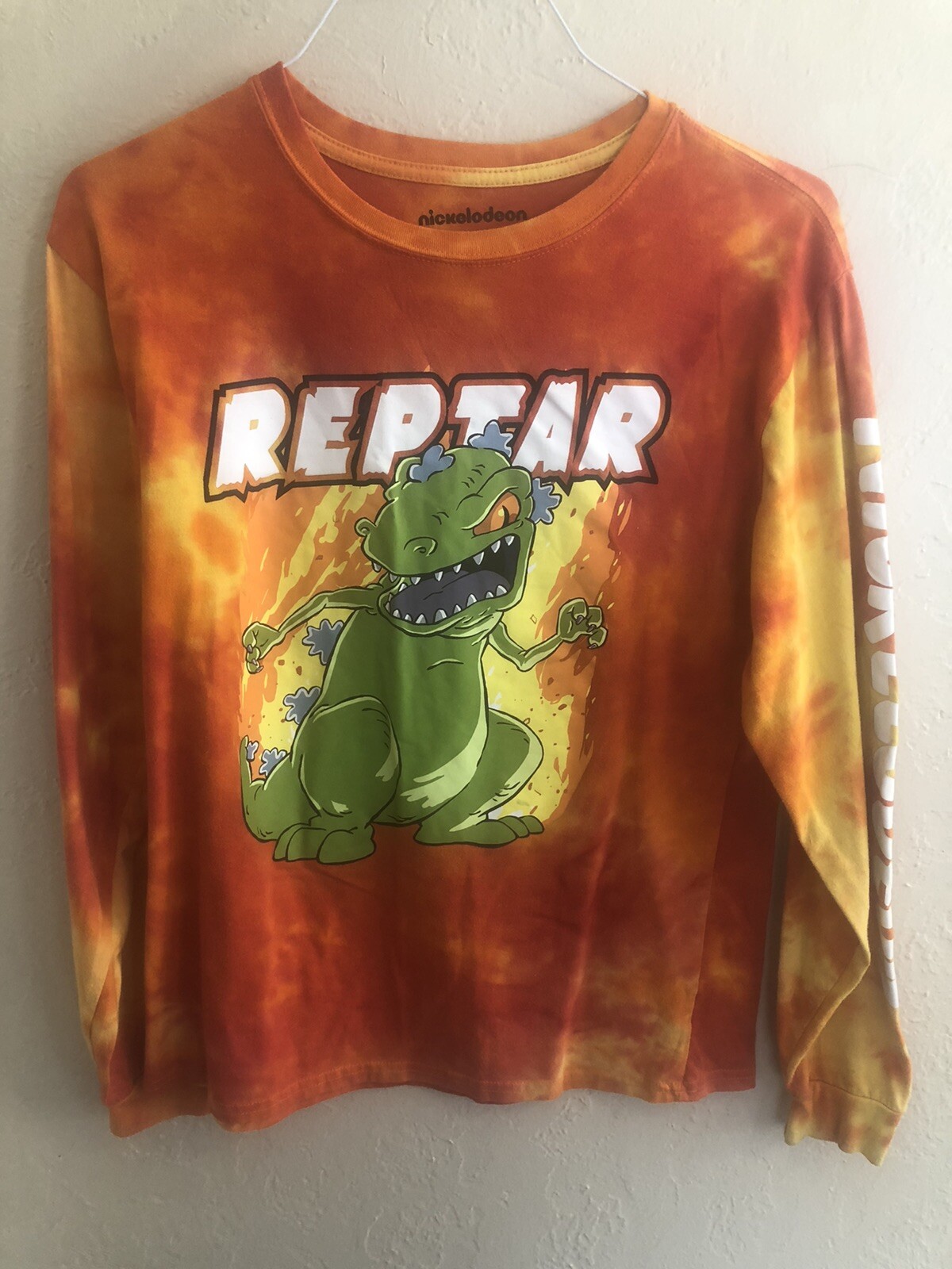 Nickelodeon’s Rugrats Reptar Fire Orange Men’s Medium… - Gem