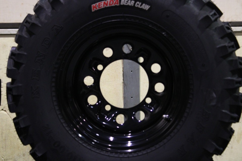 Polaris Ranger 570 25" Kenda Bear Claw ATV Tire QB Black ATV Wheel Kit ...