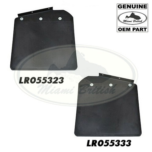 LAND ROVER FRONT MUDFLAP SET RIGHT LEFT DEFENDER LR055323 LR055333 ...