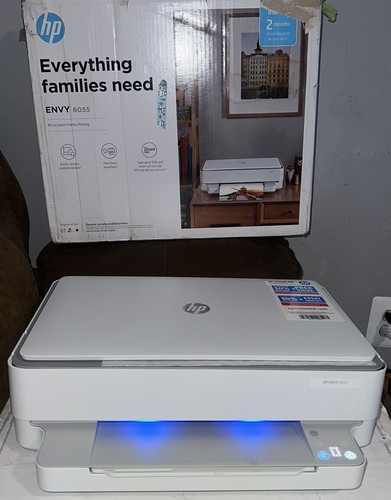 HP Envy 6055 All-in-One Wireless Color Inkjet White Printer Tested INK ...