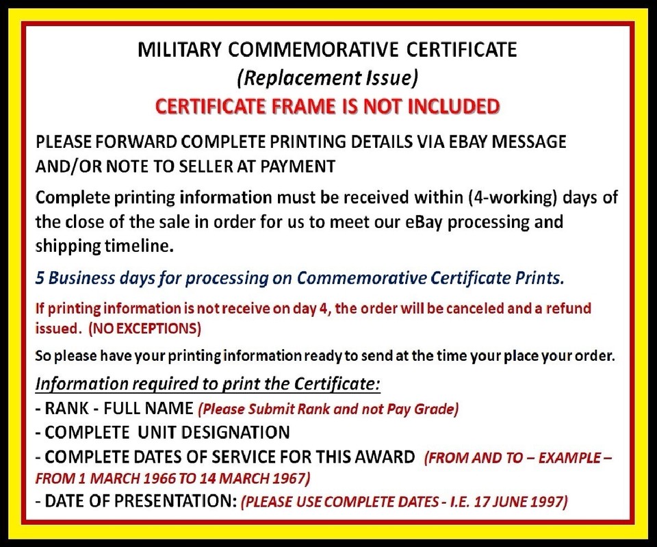 NAVY / USMC PRESIDENTIAL UNIT CITATION COMMEMORATIVE MEDAL CERTIFICATE ...
