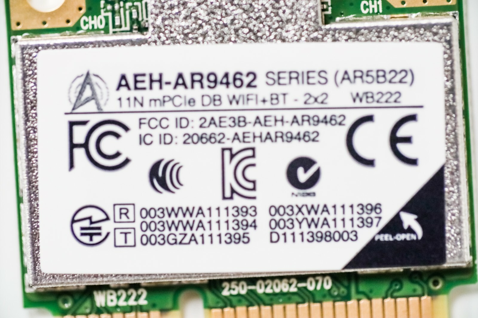 Airetos Aeh-ar9462-lc Dual Band WiFi Bluetooth Combo Module Wb222 ...