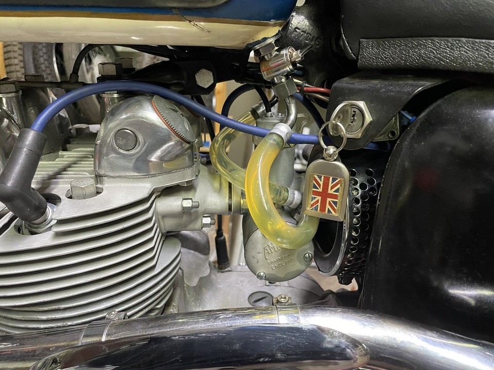 Triumph T100 500 TR6 650 Fuel Petrol Gas Line Single Carb 1963-67 82 ...