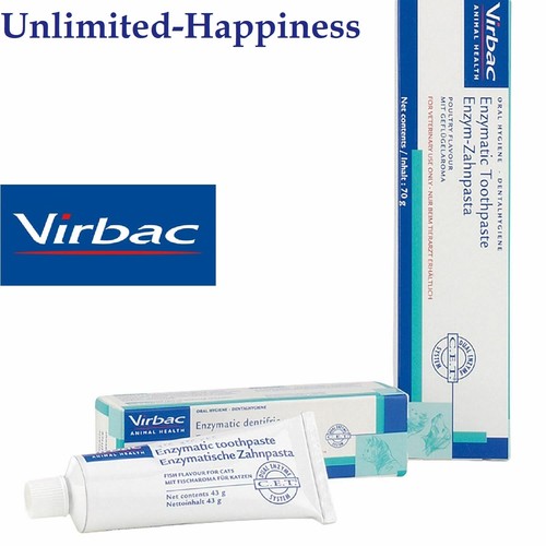 Virbac Fish Flavored Enzymatic Dental Toothpaste for Cats 43g ...