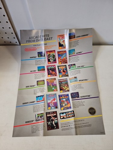 Data East Nes Poster Insert Black Seal Bin1b | eBay