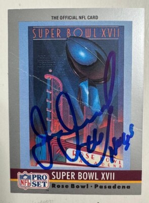 Joe Jacoby signed auto 1990 Pro Set Super Bowl card Washington Redskins ...