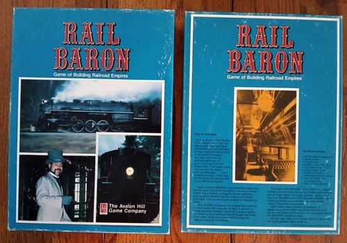 Complete! Rail Baron Game of Building Railroad Empires 1977 Avalon Hill ...