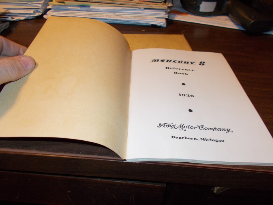 1939 Mercury Owner's Manual with Original Envelope / Very Nice !! | eBay